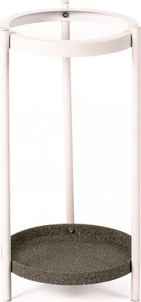 Stones Porte-parapluies en métal, blanc/gris