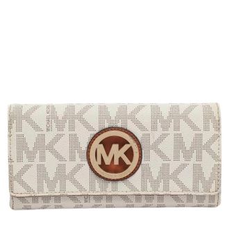 Michael Kors Portefeuille en cuir Pre-owned - Femme - Pre-owned - Blanc - Taille: ONE Size