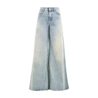 Cycle Asia Wide Leg Flared Jeans - - Jeans - Damen - Blau - W28