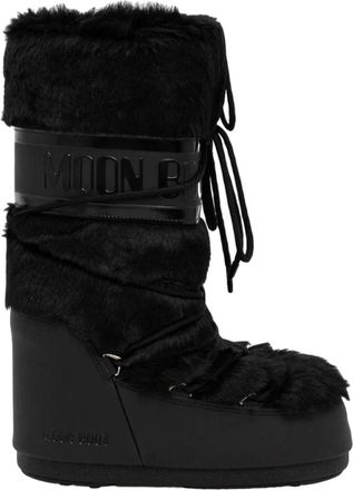 Moon Boot Femme, Chaussures, Noir, Taille: 35 EU Botte MB Icon Faux-Fur