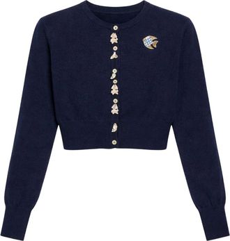 Vivetta Vivetta, Femme, Pulls, Bleu, Taille: 40 FR Cropped Cardigan