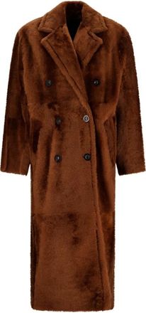 Max Mara Femme, Manteaux, Brun, Taille: 36 FR Shearling Coat