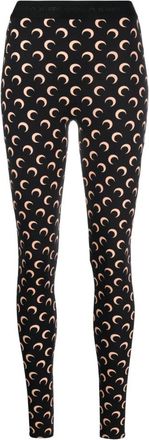 Marine Serre Femme, Pantalons, Noir, Taille: 40 FR Moon Leggings