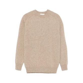 Lardini Homme, Pulls, Beige, Taille: M Pull Beige en Cachemire à Col Rond