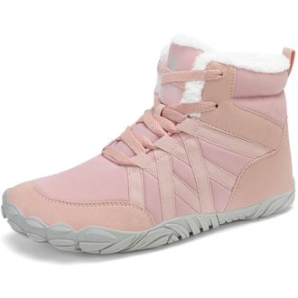 Mishansha Winter Barfußschuhe Herren Damen Warm Gefüttert Winterstiefel Bequem rutschfest Winterschuhe, Rosa 40
