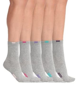 Dim Chaussettes Femme Ecodim Coton Talon/Pointe Renforcés x5
