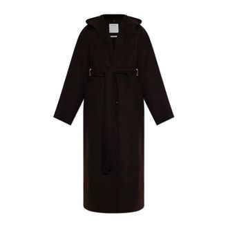 Sportmax Femme, Manteaux, Brun, Taille: 38 FR Olmo Wool Coat