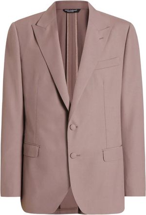 Dolce & Gabbana Homme, Vestes, Brun, Taille: L Wool Poplin Jacket