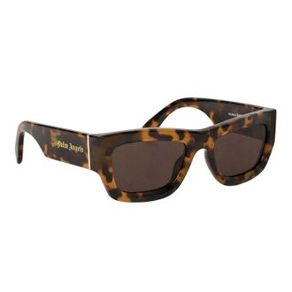 Palm Angels Auberry Schildpatt-Sonnenbrille f&uuml;r Herren, Rechteckig (Havannabraun)
