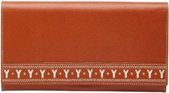 Saint Laurent Portefeuille long vintage cuir Y Line Pre-owned - Femme - Pre-owned - Brun - Taille: ONE Size