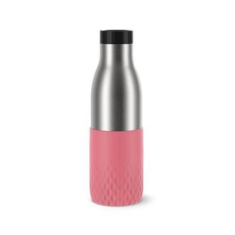 T-fal Bludrop Flasche, 0,5 Liter, Pink Sleeve, Thermo, Edelstahl, Silikonhülle, auslaufsicher, nachhaltig, N3110810