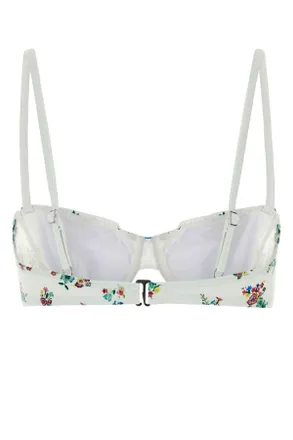 Tory Burch Womens Printed Stretch Nylon Bikini Top 402 Costumi Da Bagno Swimwear
