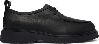 Calvin Klein Halbschuhe Calvin Klein Combat Apron Laceup Tu Lth HM0HM02245 Schwarz