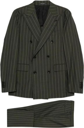 Tagliatore Homme, Costumes, Vert, Taille: 3XL Costume crois&eacute; &agrave; fines rayures