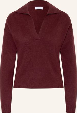 Darling Harbour Darling Harbour Strick-Poloshirt Aus Cashmere rot