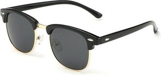 Generic Lunettes De Soleil Polaris&eacute;es En M&eacute;tal For Homme Et Femme, Tendance, Monture Carr&eacute;e, Confort Optimal For Les Soir&eacute;es(Black)