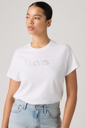 Levi's T Shirt Graphique Favorite - Femme - Blanc / Rhinestone Club Logo Bright White - XL