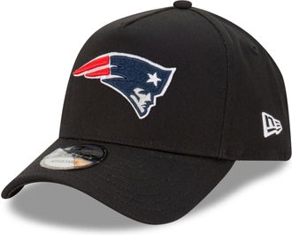 New Era New England Patriots NFL Evergreen Schwarz Verstellbare 9Forty A-Frame Cap - One-Size