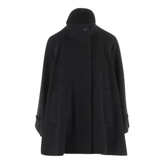 Tagliatore Femme, Vestes, Noir, Taille: 40 FR Cape en laine &agrave; col haut