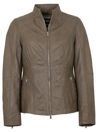 Jilani Lederjacke Zinnia Jilani - Damen Lederjacke Lammnappa dark sand