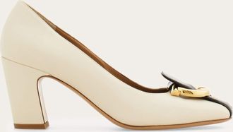 Ferragamo Damen Gancini-Pumps Wei&szlig; Gr&ouml;&szlig;e 35.5