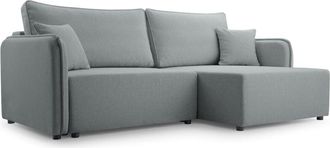 Selsey Kassian - Ecksofa mit Schlaffunktion und Bettkasten, hellgrau, rechts - Selsey