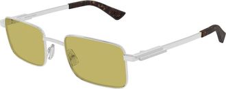 Bottega Veneta unisex, Accessoires, Gris, Taille: 53 MM Lunettes de soleil rectangulaires classiques
