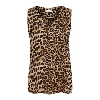 Kaffe KAamber Top Printed - - Tops - Damen - Braun - XS