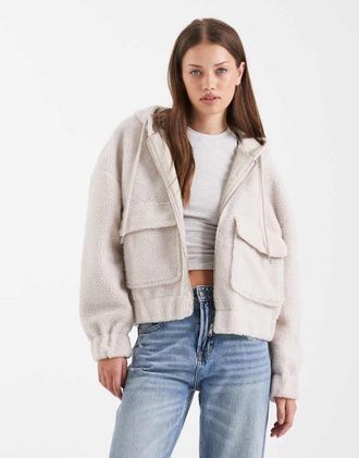 Only Veste duveteuse avec poches - Taupe-Neutre