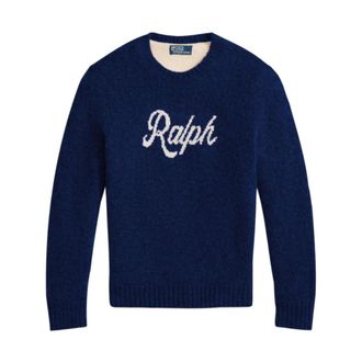 Polo Ralph Lauren Logo Sweater - - Knitwear - Herren - Blau - XL