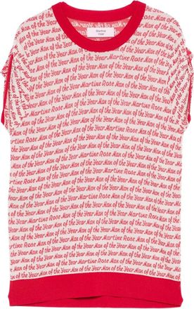 Martine Rose t-shirt &agrave; motif zigzag - Blanc