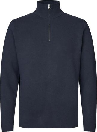 Samsøe & Samsøe pull zippé à col montant - Bleu