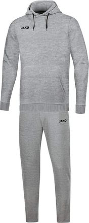 Jako Kinder Jogginganzug Base mit Kapuzensweatshirt, Hellgrau-Meliert, 164