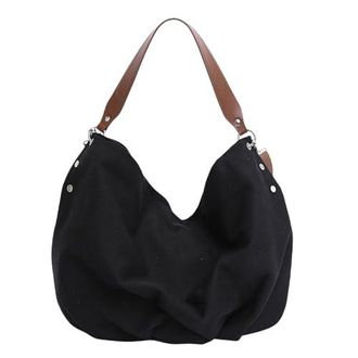 Generic Maillard Sac fourre-tout utilitaire en toile de grande capacit&eacute;, sac fourre-tout r&eacute;tro, couleur unie, sac &agrave; bandouli&egrave;re pour voyage, shopping, travail