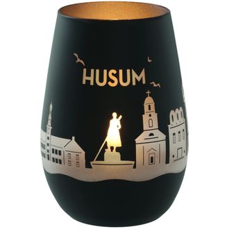 Goodtimes Windlicht Husum Skyline (Schwarz & Silber)