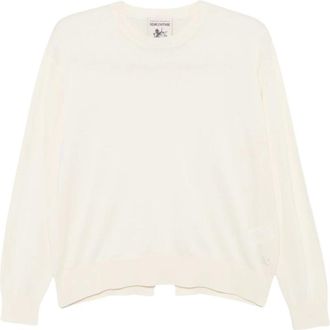 Semicouture Femme, Pulls, Blanc, Taille: 38 FR Alejandra Crew Neck Tricots