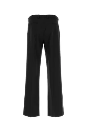 Dries Van Noten Mens Black Wool Pant Exterior: Pantaloni Trousers