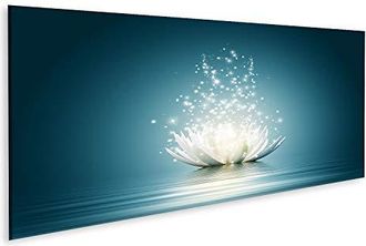 Islandburner Tableau sur toile Fleur de lotus magique Cadre Affiche Poster Murale Tableaux
