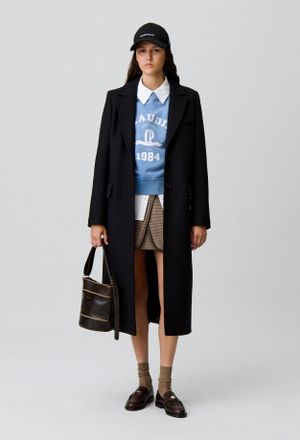 Claudie Pierlot Langer gerader Wollmantel