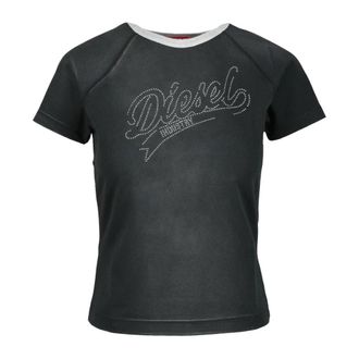 Diesel Baumwoll-Elasthan T-Shirt - - Tops - Damen - Schwarzk - XS