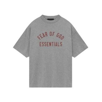 Fear of God Homme, Tops, Gris, Taille: XL Tee Col Rond en Jersey Essentials