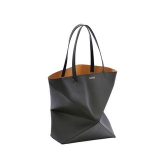 Loewe Puzzle Fold tote XL en cuir de veau brillant