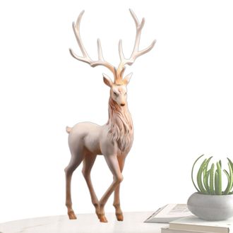 Generic Weihnachten Rentierfiguren Rentier Deko B&uuml;ro Deko Rentier Deko Skulptur Rentier Figuren Tischelchfiguren Harz Weihnachten Kleine Hirsch Deko f&uuml;r Innen