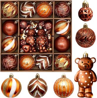 Generic Weihnachtskugeln, 46 St&uuml;ck, bruchsichere Christbaumkugeln, Weihnachtsdekoration, f&uuml;r Zuhause, Party, Innenbereich, Au&szlig;enbereich, Wand, Fenster, Wohnzi