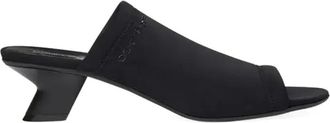 Courrèges Slipper & Pantoletten - Wet Nappa Mules - Gr. 36 (EU) - in Schwarz - für Damen