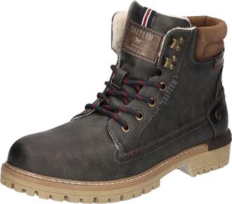 Mustang Jeans Herren Stiefelette Schn&uuml;rboot warm gef&uuml;ttert 4142-602, Gr&ouml;&szlig;e:47 EU, Farbe:Grau