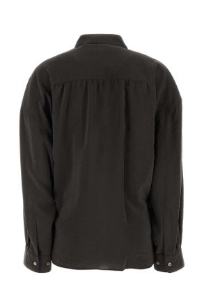 Christophe Lemaire Silk-Nylon Wrap Shirt - Black