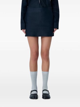 Our Legacy pinstripe mini skirt - Blau