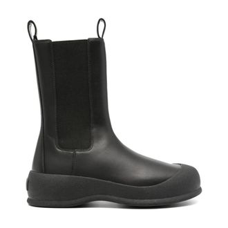 Bally Schwarzer Leder Kn&ouml;chelstiefel - - Shoes - Damen - Schwarzk - 38 EU