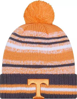 New Era Tennessee Volunteers Onfield Sport Strickm&uuml;tze mit B&uuml;ndchen und Bommel, NCAA Cheer Cuff Strickm&uuml;tze, Orange